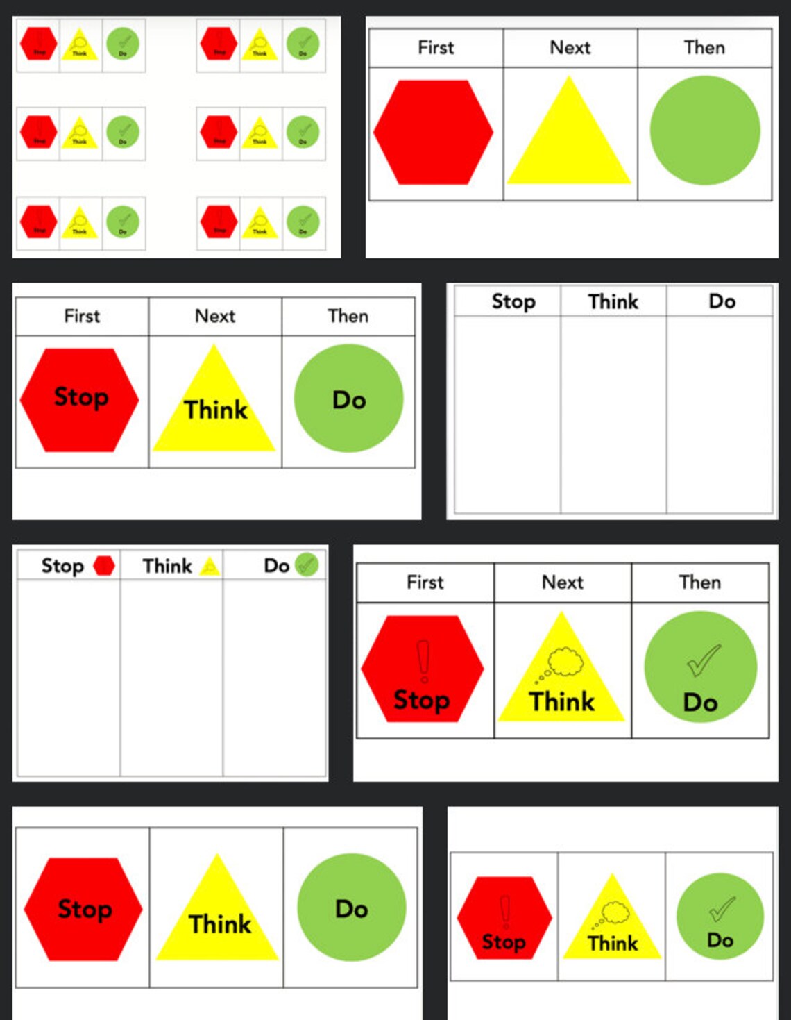 Stop Think Do Behavior Visual for Parents & Children - Etsy