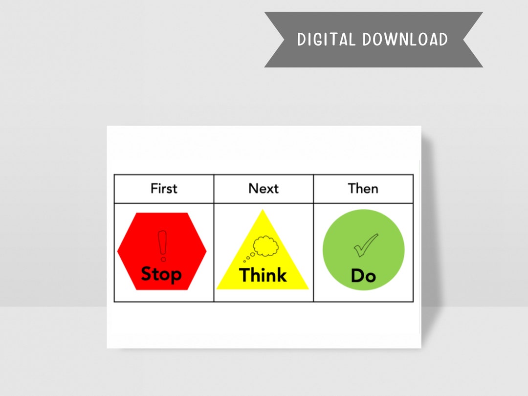 Stop Think Do Behavior Visual for Parents & Children - Etsy