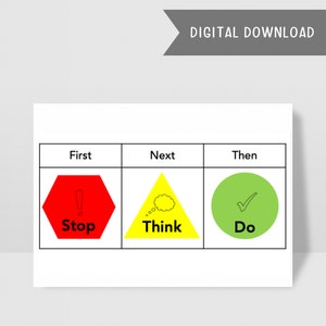 Stop Think Do Behavior Visual for Parents & Children - Etsy