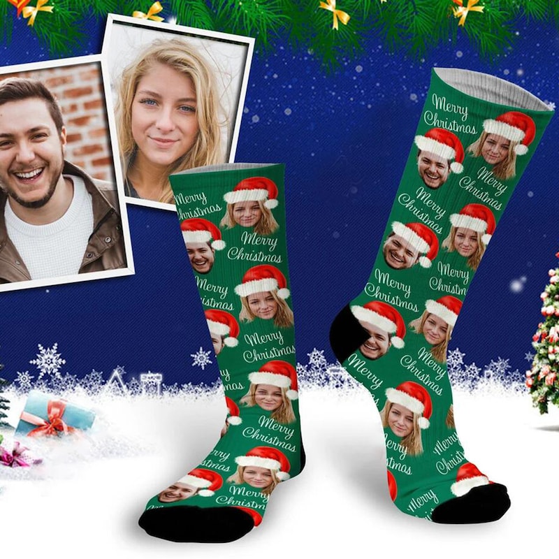 Santa Claus Socks - Etsy