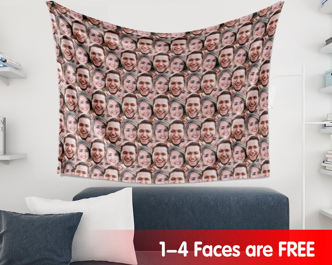 Custom Face Blanket,personalized Photo Face Blanket,crazy Faces Blanket ...