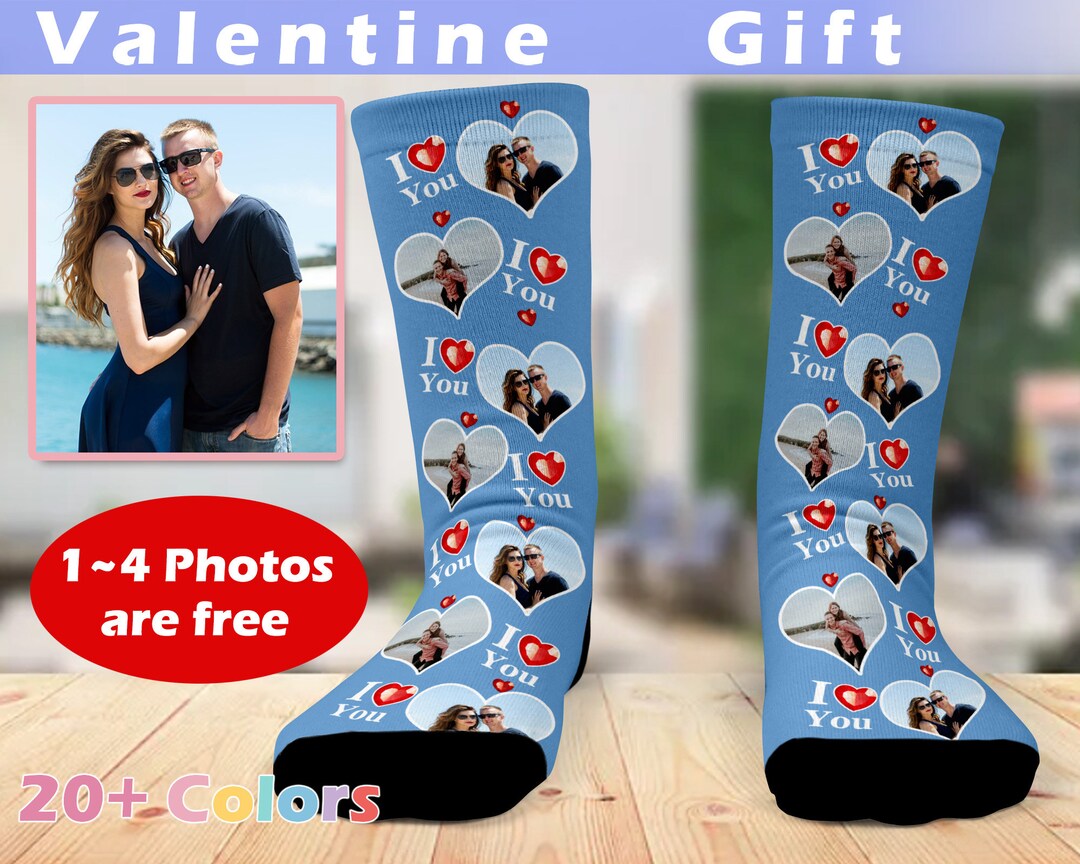 Socks for Valentine's Day, Customized Socks for Couples, Personalized ...