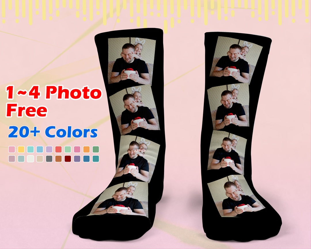 Personalize Family Photo Sock,custom Photo Socks,memory Gift for Him ...
