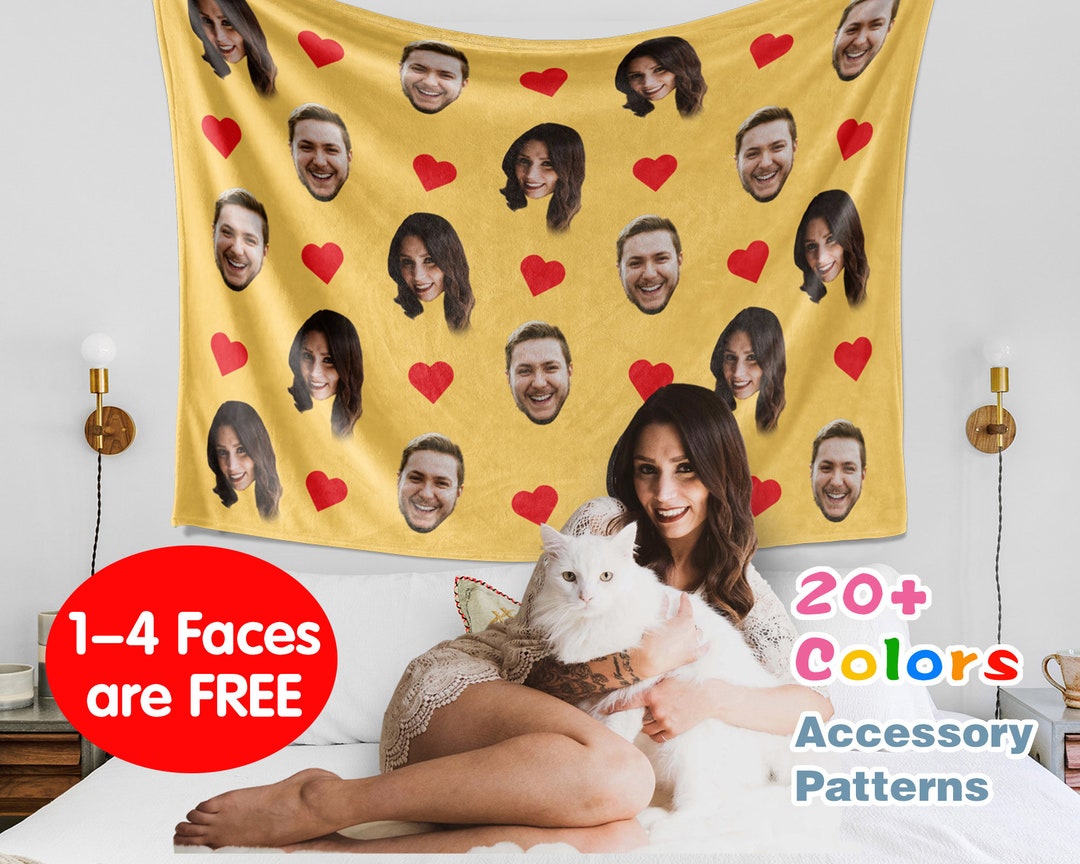 Custom Face Blanket, Personalized Photo Face Blanket, Custom Photo ...