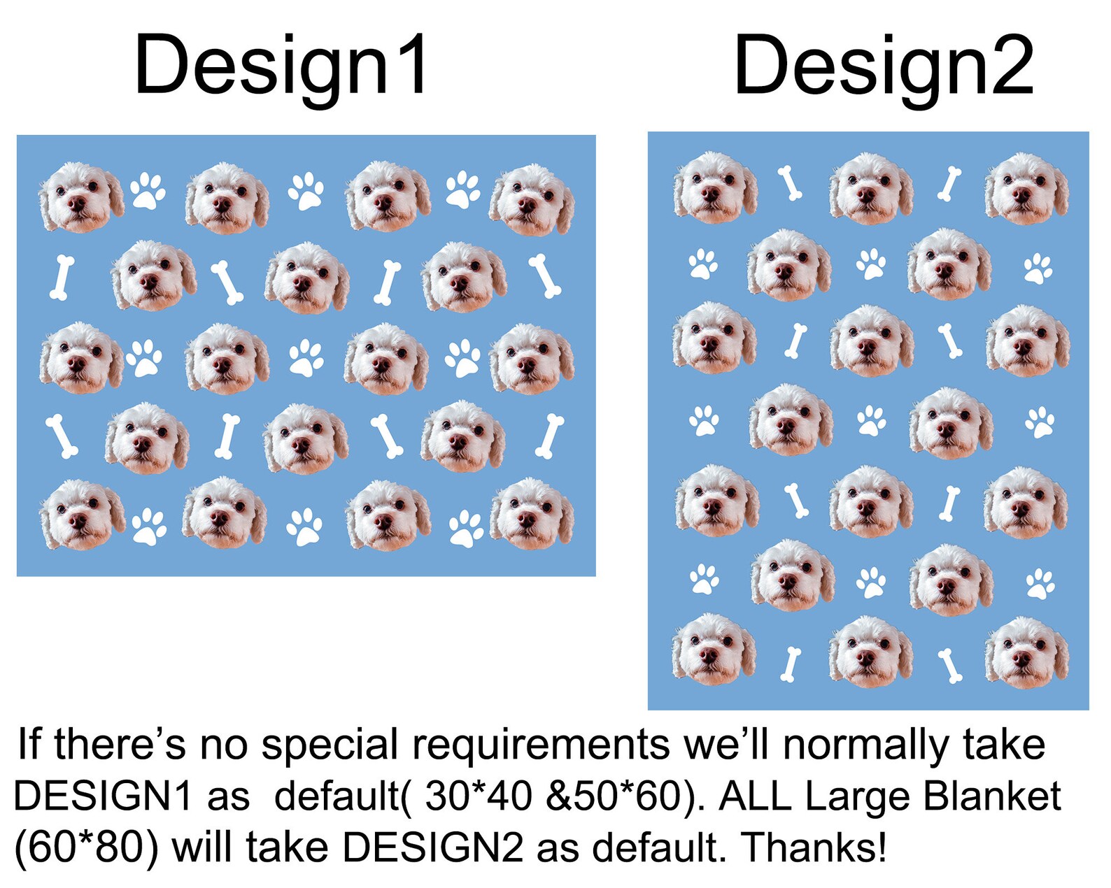 Custom Dog Face Blankets Personalized Pet Photo Blanket Dog | Etsy