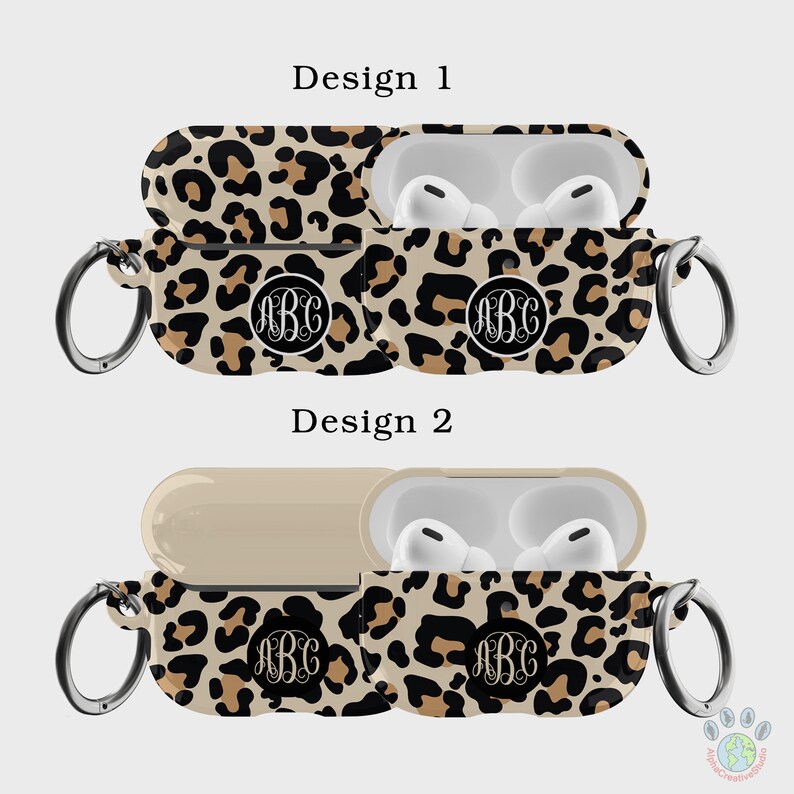 LEOPARD Monogram AirPod Case, AirPod Pro Case,print Personalized AirPod ...