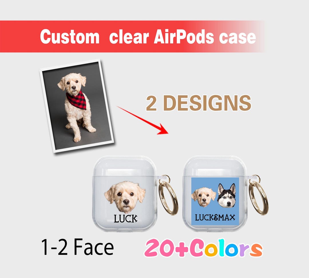 Custom Dog Clear Airpods Case, Personalized AirPod Case With Cat, Apple ...