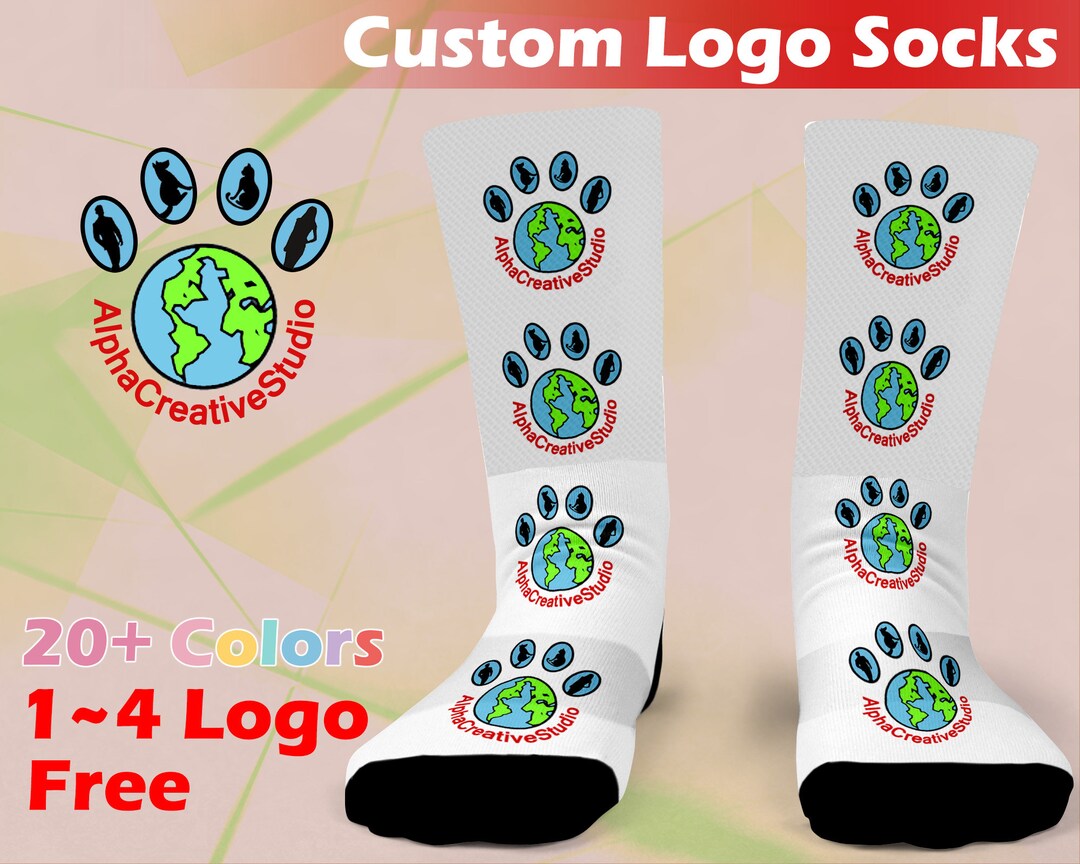 Custom Logo Socks, Put Logo on Socks, Personalized Logo Socks,father's ...