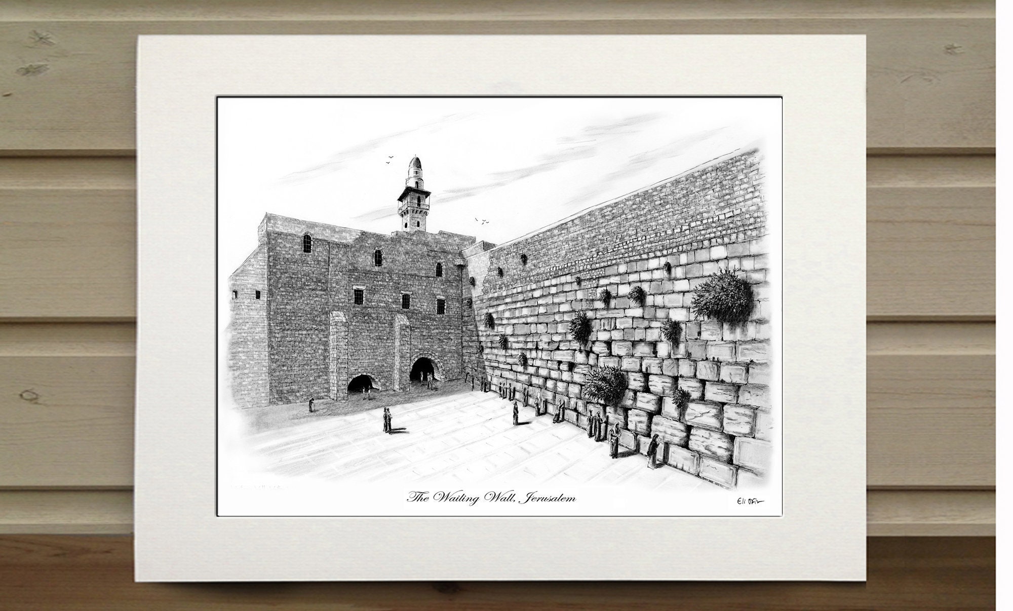 Wailing Wall A4 Print, Christianity, Jewish, Jerusalem, Jewish Wall Art ...