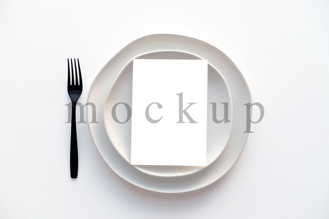 5x7 Menu Card Mockup Minimalistic Menu Mockup Square Menu - Etsy