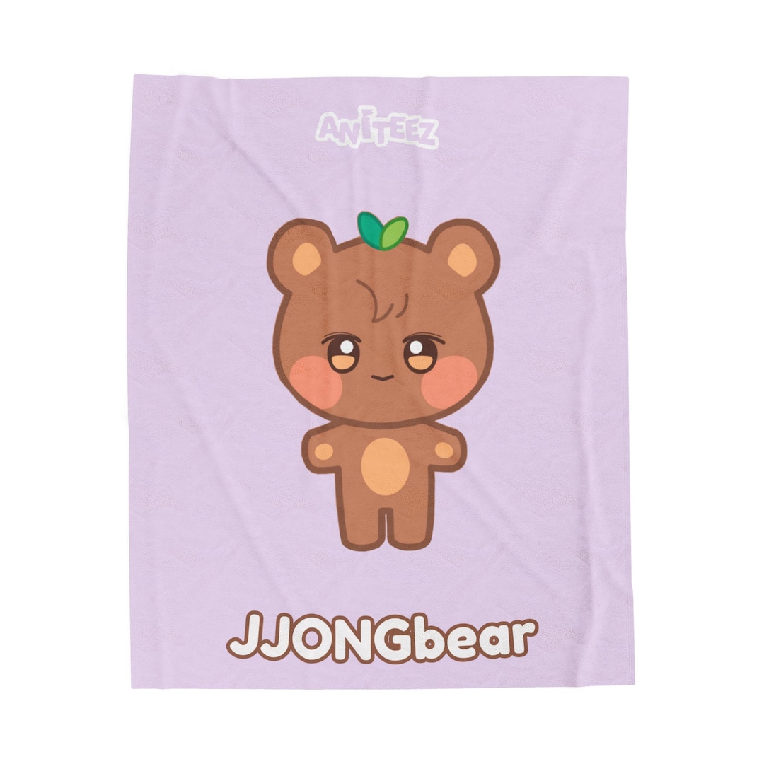 Aniteez JJONGBEAR Ateez Kpop Plush Velveteen Throw Blanket - Etsy