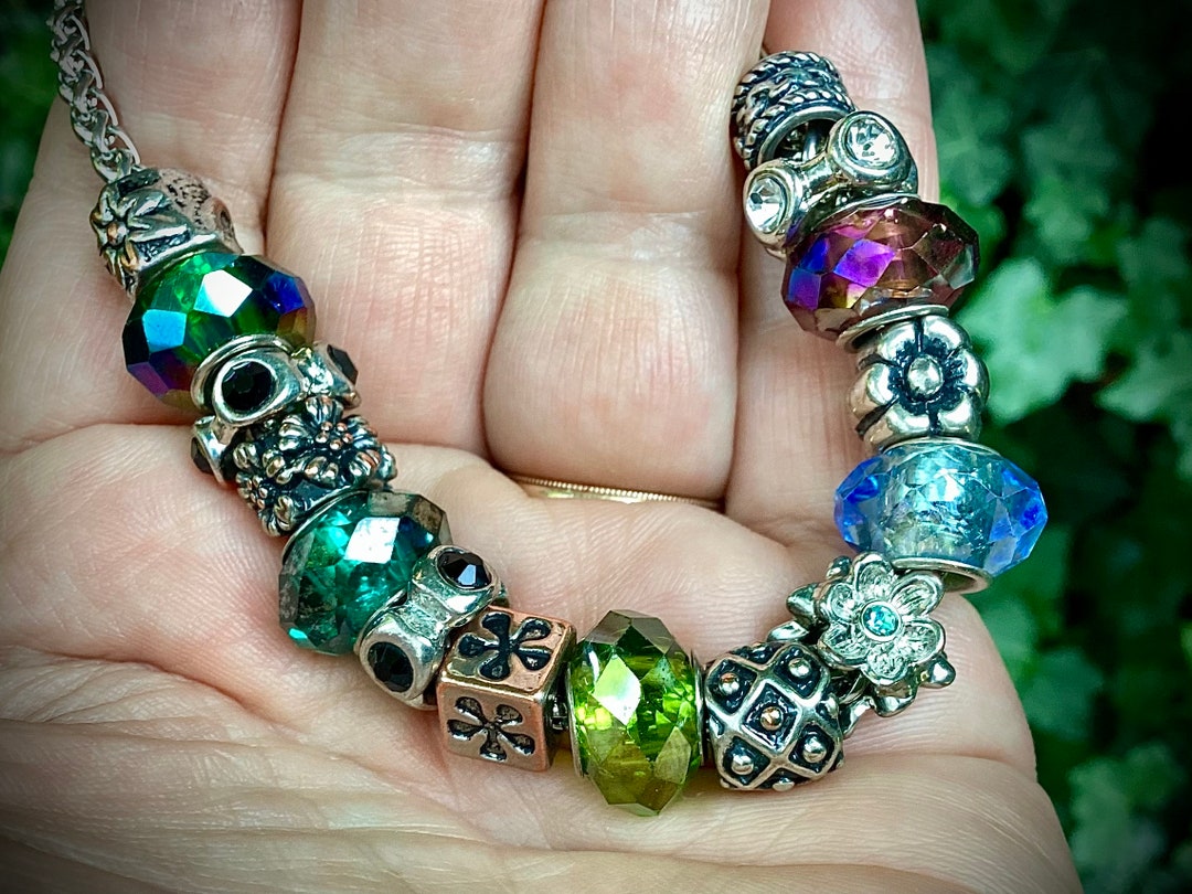 Euro Charm Bracelet, Pandora Style, Interchangeable Large Hole Beads ...