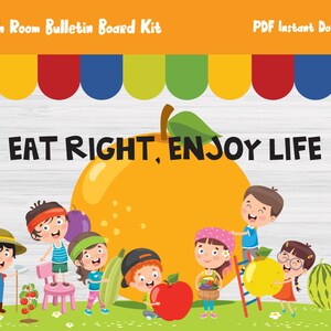 Lunch Room Bulletin Board Kit/set/school Cafeteria Wall Decor ...