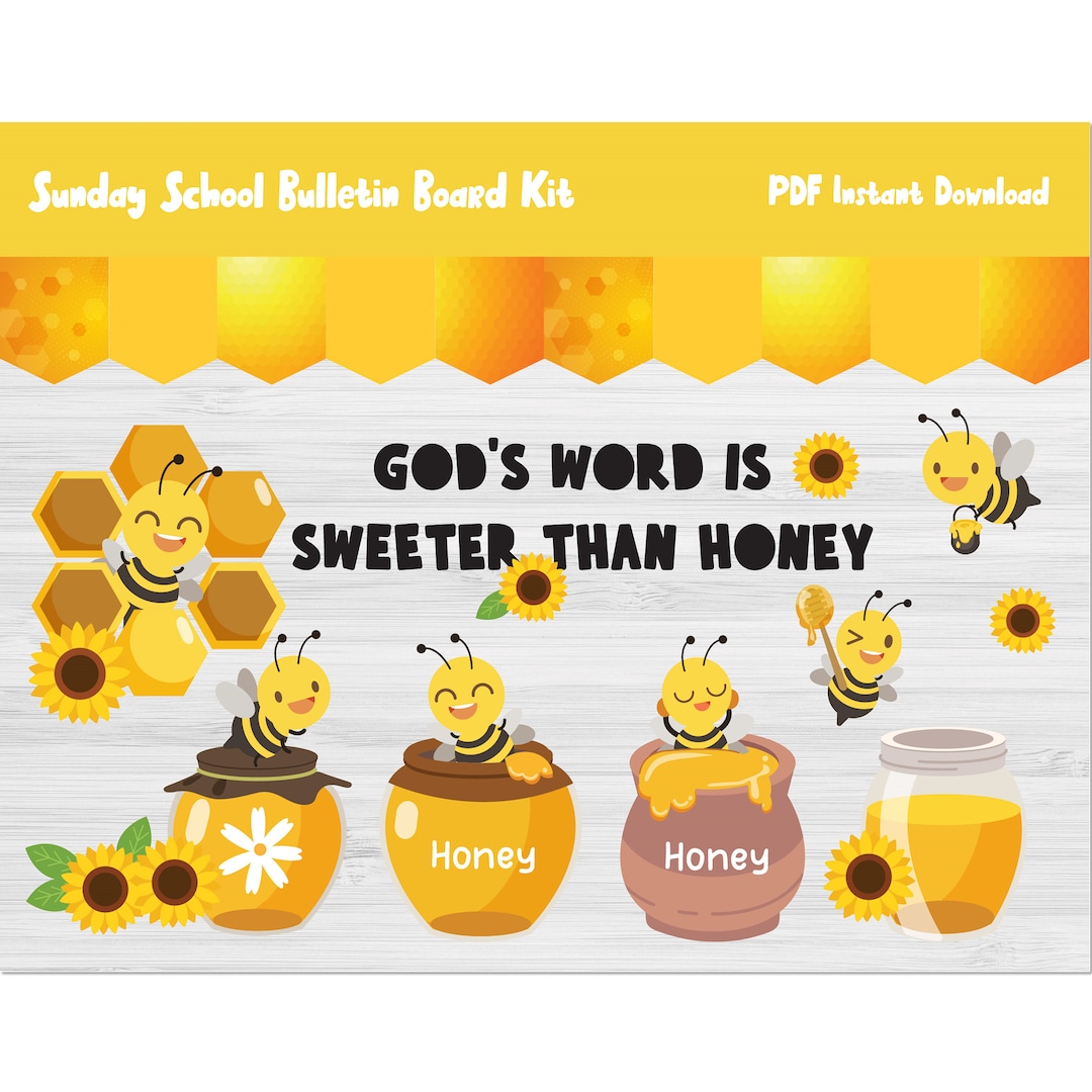 Christian Bulletin Board Kit/church Print/sunday School Classroom Decor ...