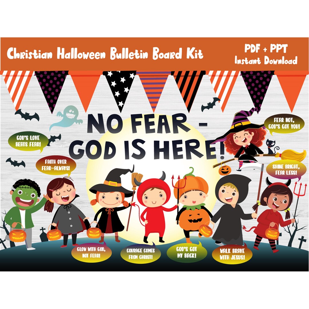 Halloween Christian Bulletin Board Kit/sunday School Classroom Decor ...