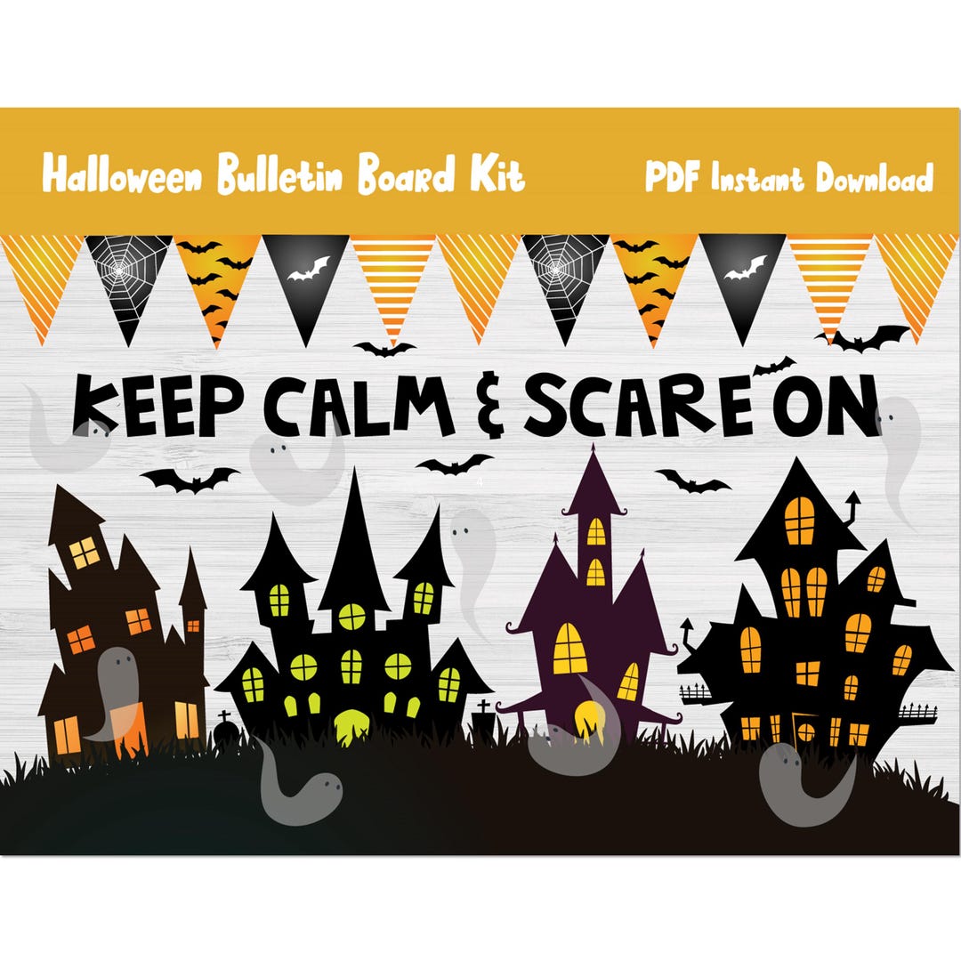 Halloween Bulletin Board Kits/fall Autumn Kindergarten Classroom Decor ...