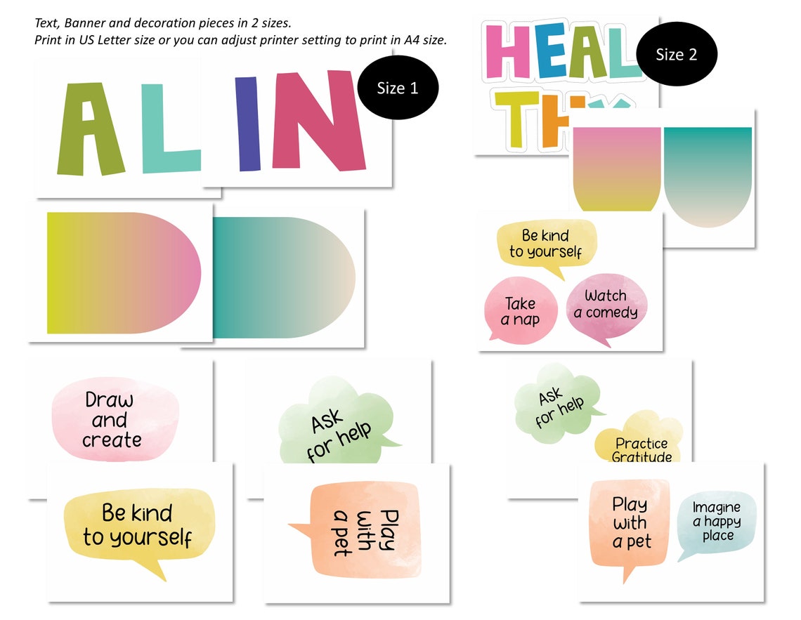 Mental Health Bulletin Board Kit/school Counseling Office Wall Decor ...