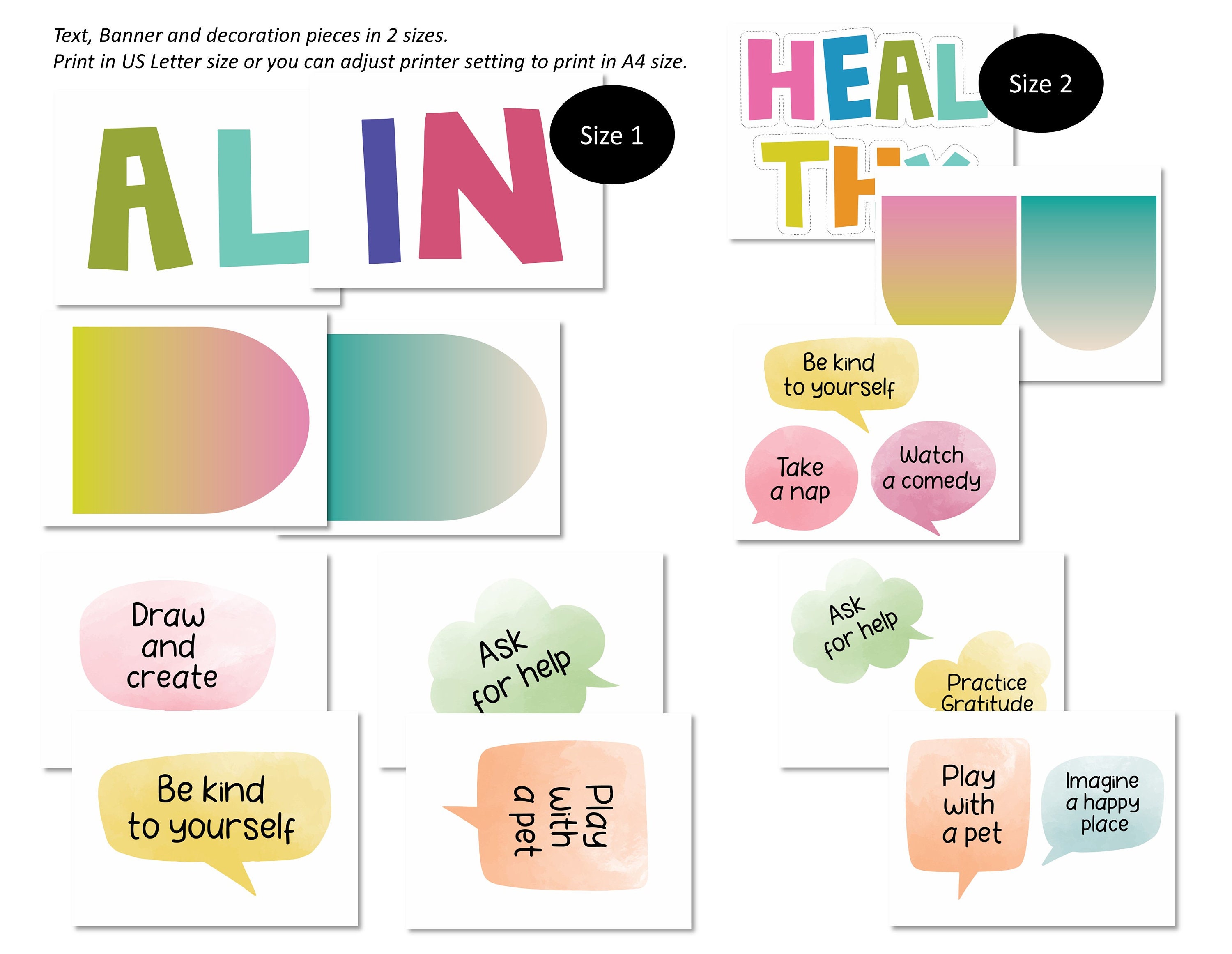 Mental Health Bulletin Board Kit/school Counseling Office Wall Decor ...