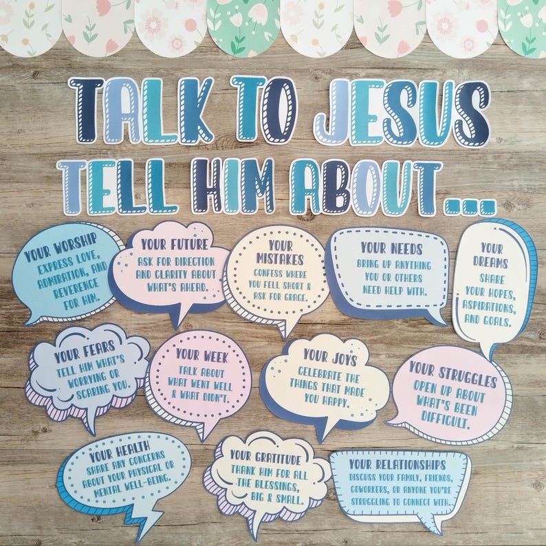 Christian Bulletin Board Kit/church Decoration/sunday School Classroom ...