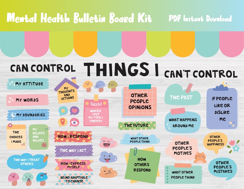Mental Health Bulletin Board Kit/sel/social Emotional Learning/school ...