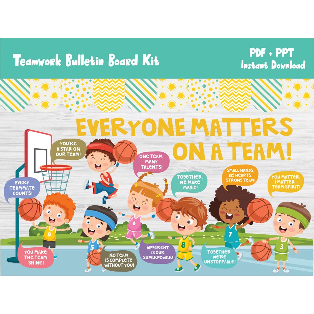 Teamwork Bulletin Board Kit/group Team Work/classroom Wall Decor ...