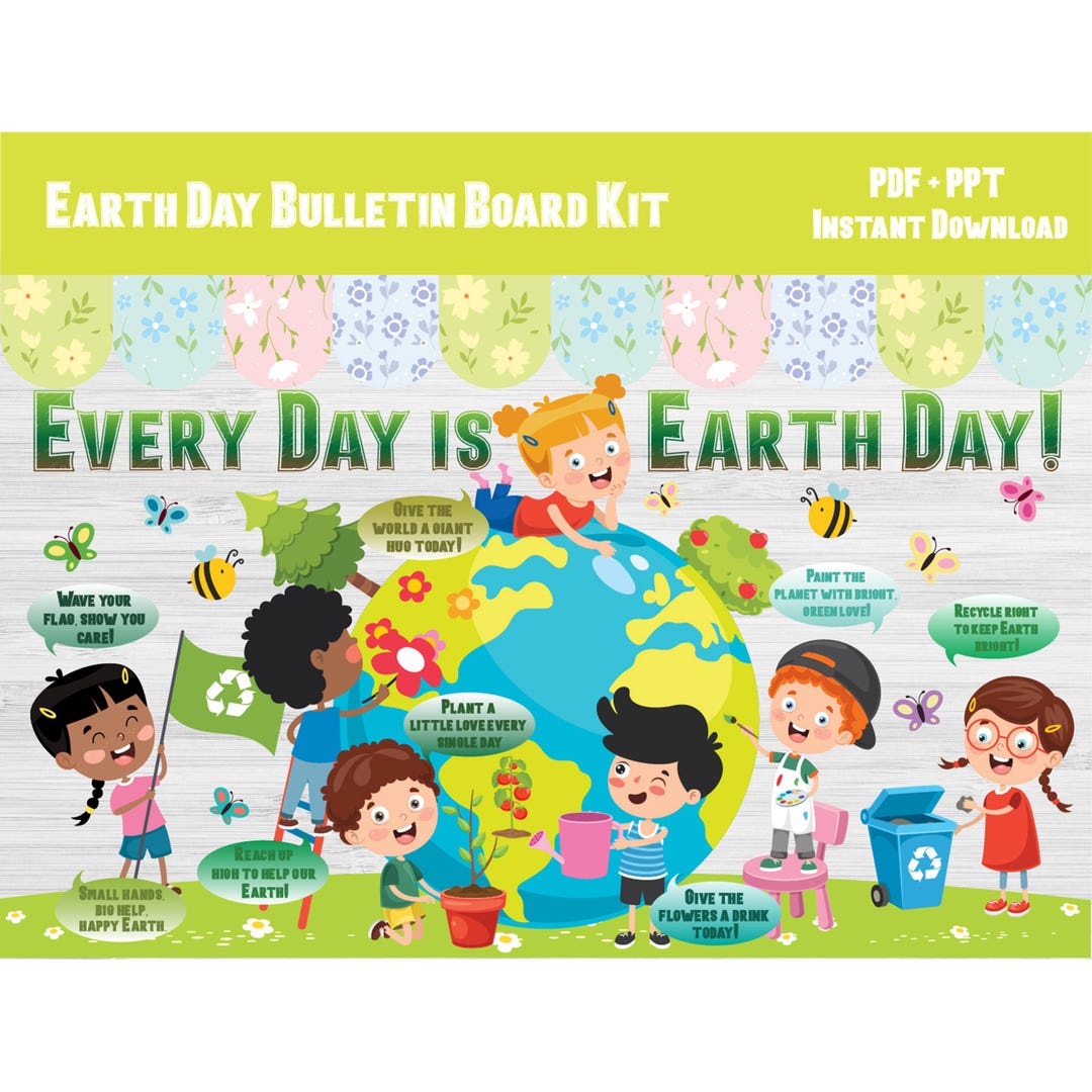 Earth Day Bulletin Board Kit/april Classroom Wall Door Decor ...