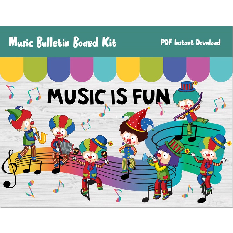 Music Classroom Bulletin Board Kit/music Class Room Decor/wall Door ...