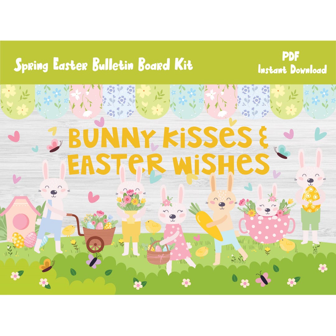 Easter Spring Bulletin Board Kit/april Classroom Wall Decor ...