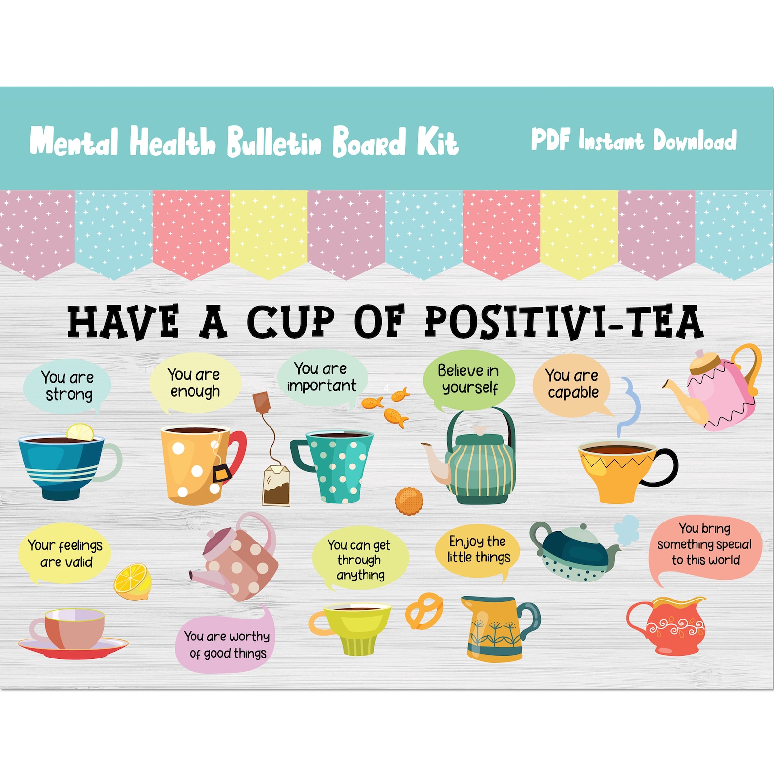 Mental Health Bulletin Board Kits/sel/social Emotional Learning/school ...