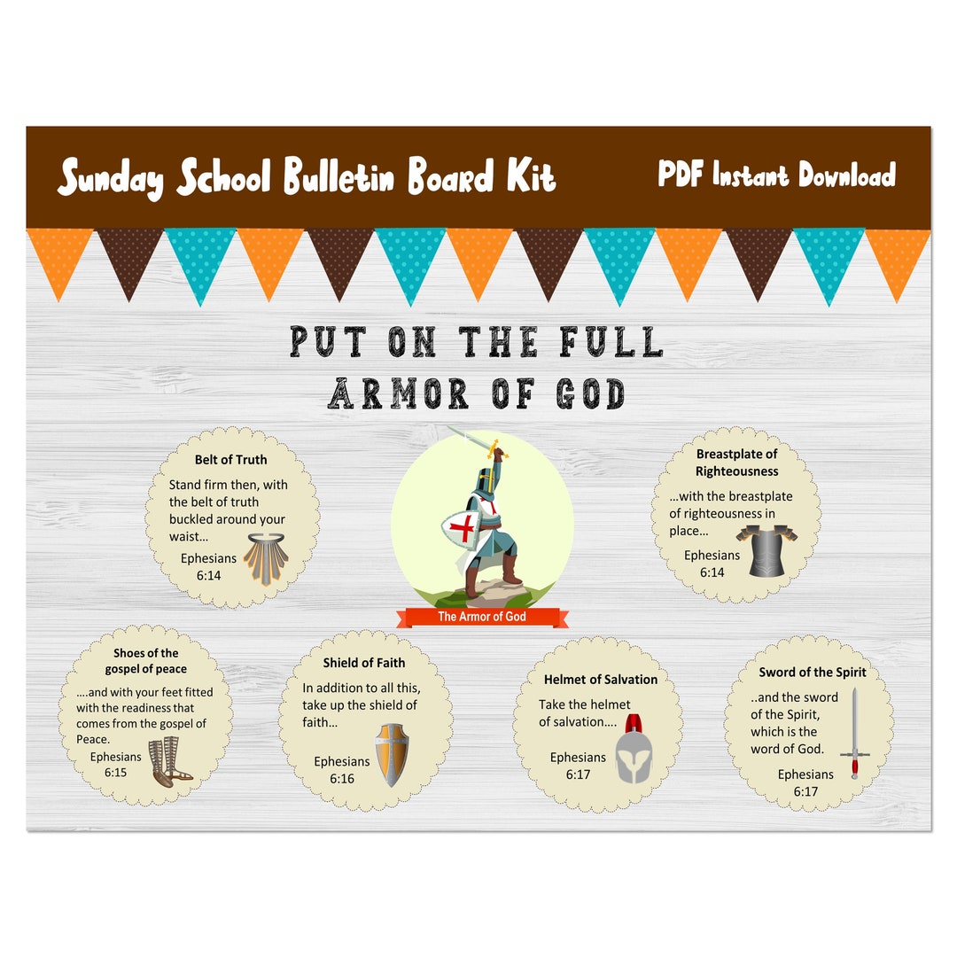 Armor of God/christian Bulletin Board Kit/bible Verse/classroom ...