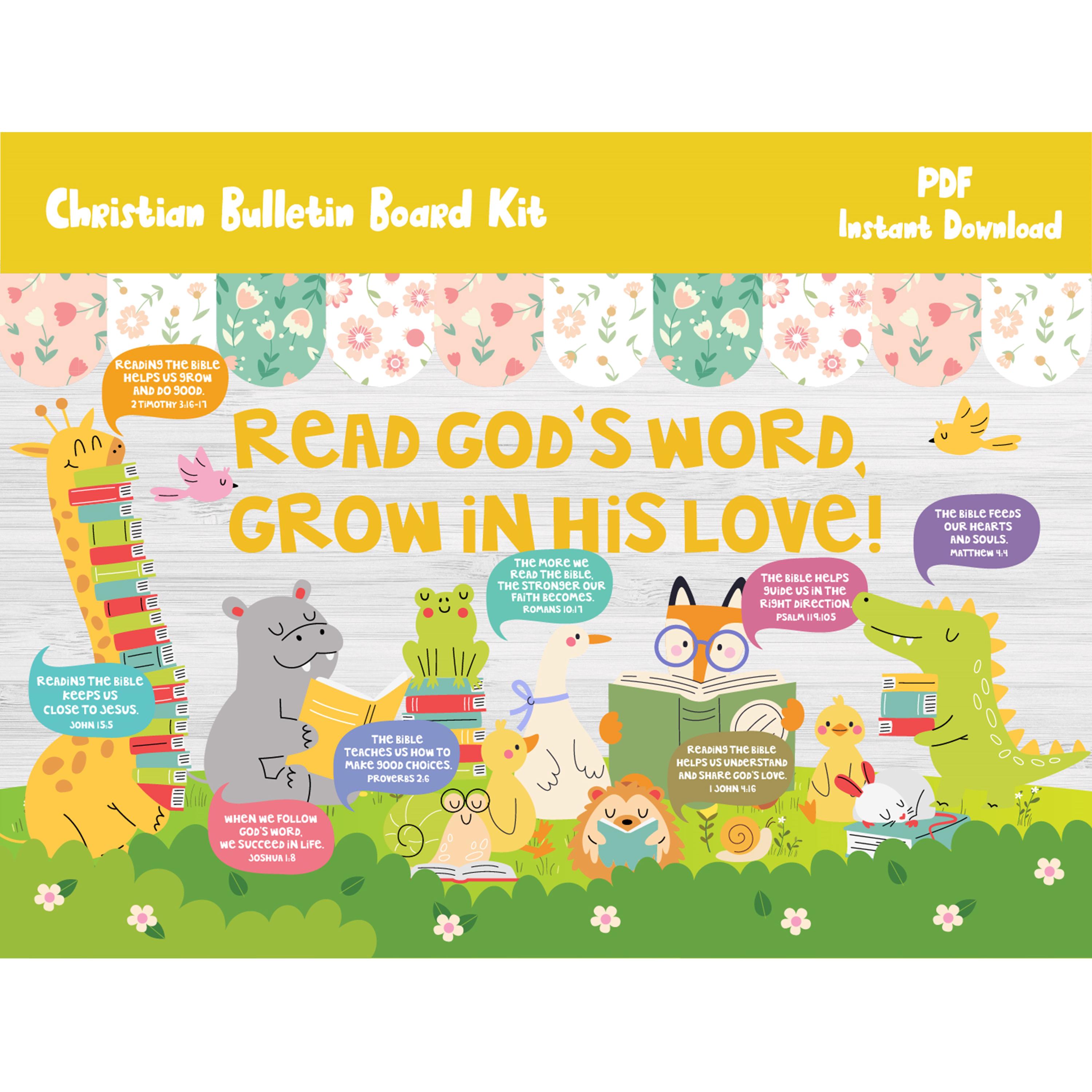 Christian Church Bulletin Board Kit/sunday School Classroom Wall Door ...