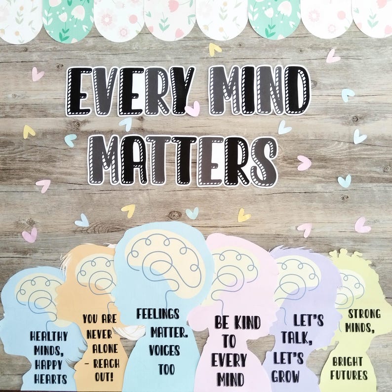 Mental Health Bulletin Board Kit/motivational/school Counselor ...