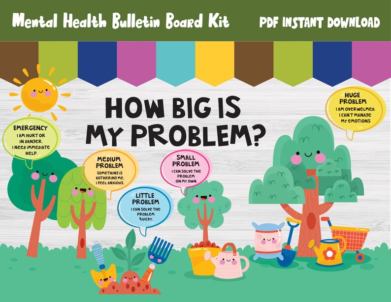 Mental Health Bulletin Board Kit/growth Mindset/school Counseling ...