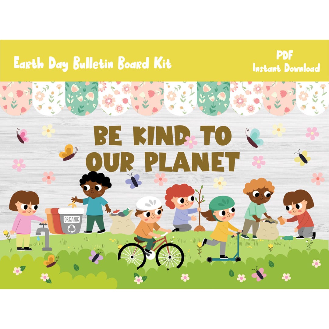 Earth Day Bulletin Board Kit/reduce Reuse Recycle/april Classroom Wall ...