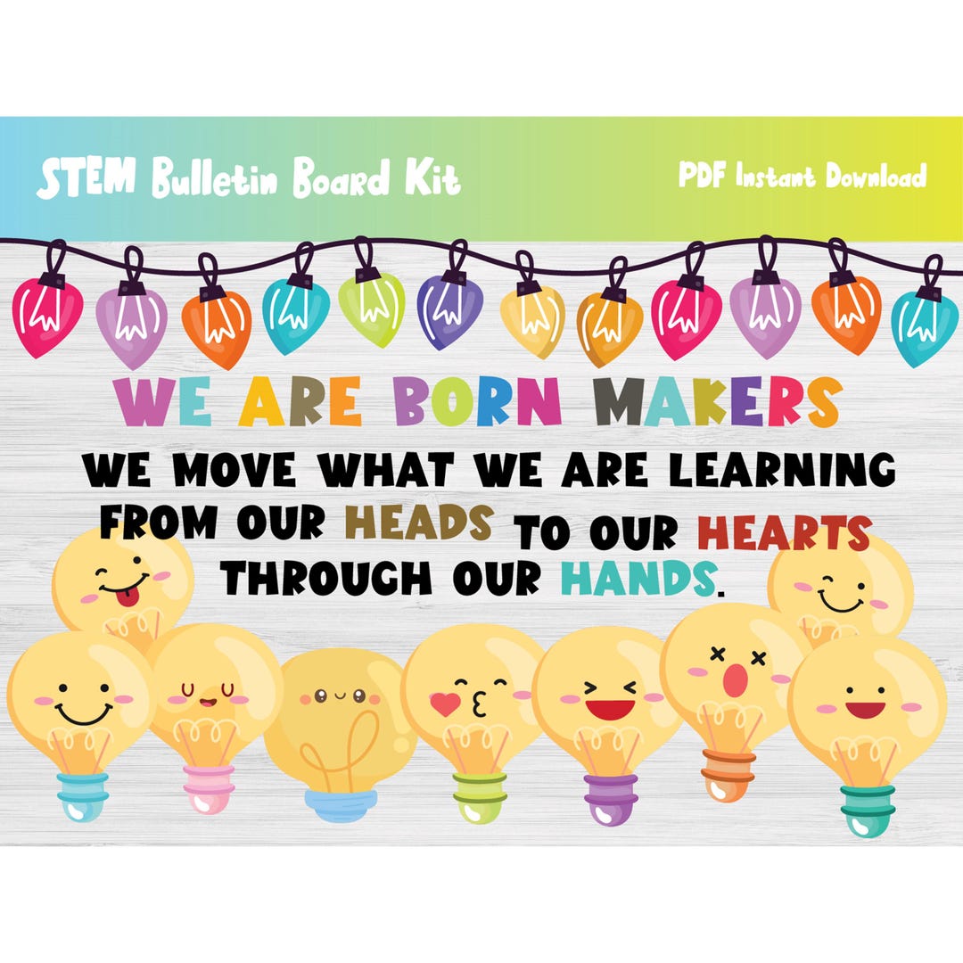 STEM Bulletin Board Kit/computer Lab/tech Technology Classroom/wall ...