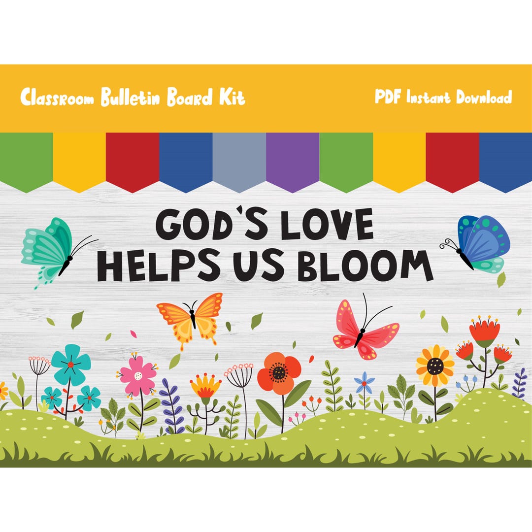 Spring Bulletin Board Kit/church Christian Sunday School Classroom ...