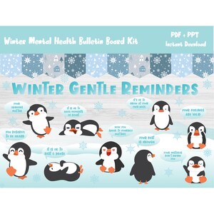 Winter Mental Health Bulletin Board Kit/self December Kindergarten ...