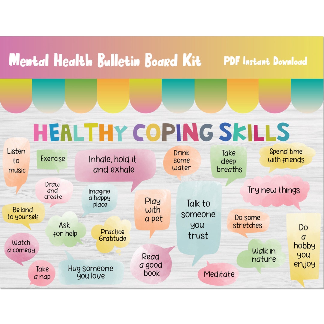 Mental Health Bulletin Board Kit/school Counseling Office Wall Decor ...