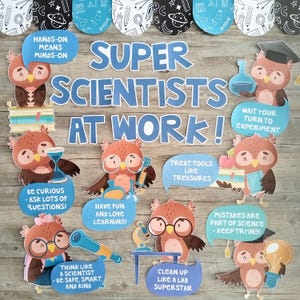Science STEM Back to School Bulletin Board Kit/lab/classroom Rules Wall ...