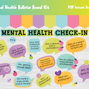 Mental Health Bulletin Board Kits/sel/social Emotional Learning/school ...