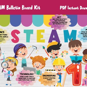 STEAM STEM Bulletin Board Kit/science Technology Engineering Art Math ...