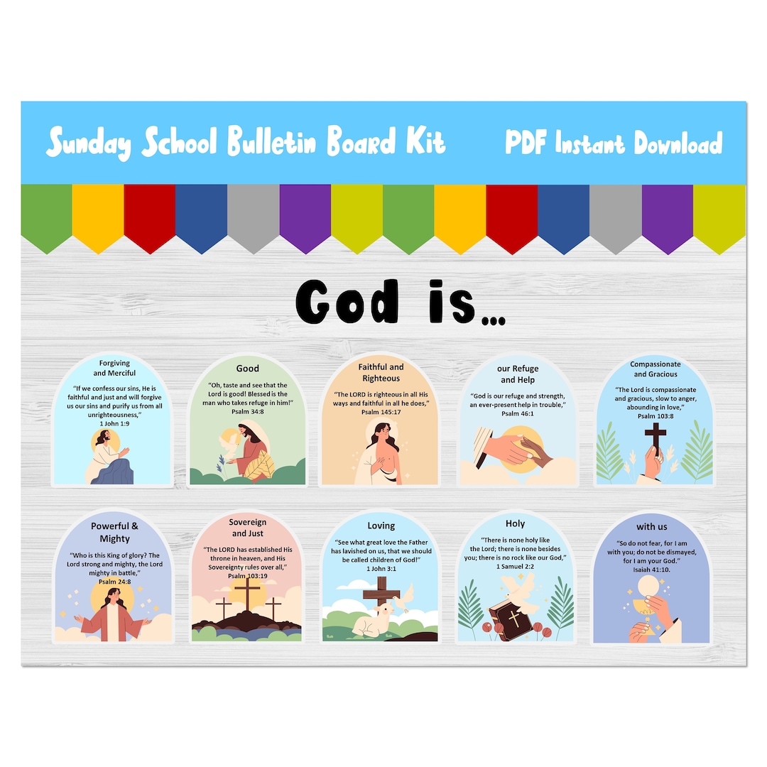 Christian Bulletin Board Kit/bible Verse/jesus Christ Classroom ...