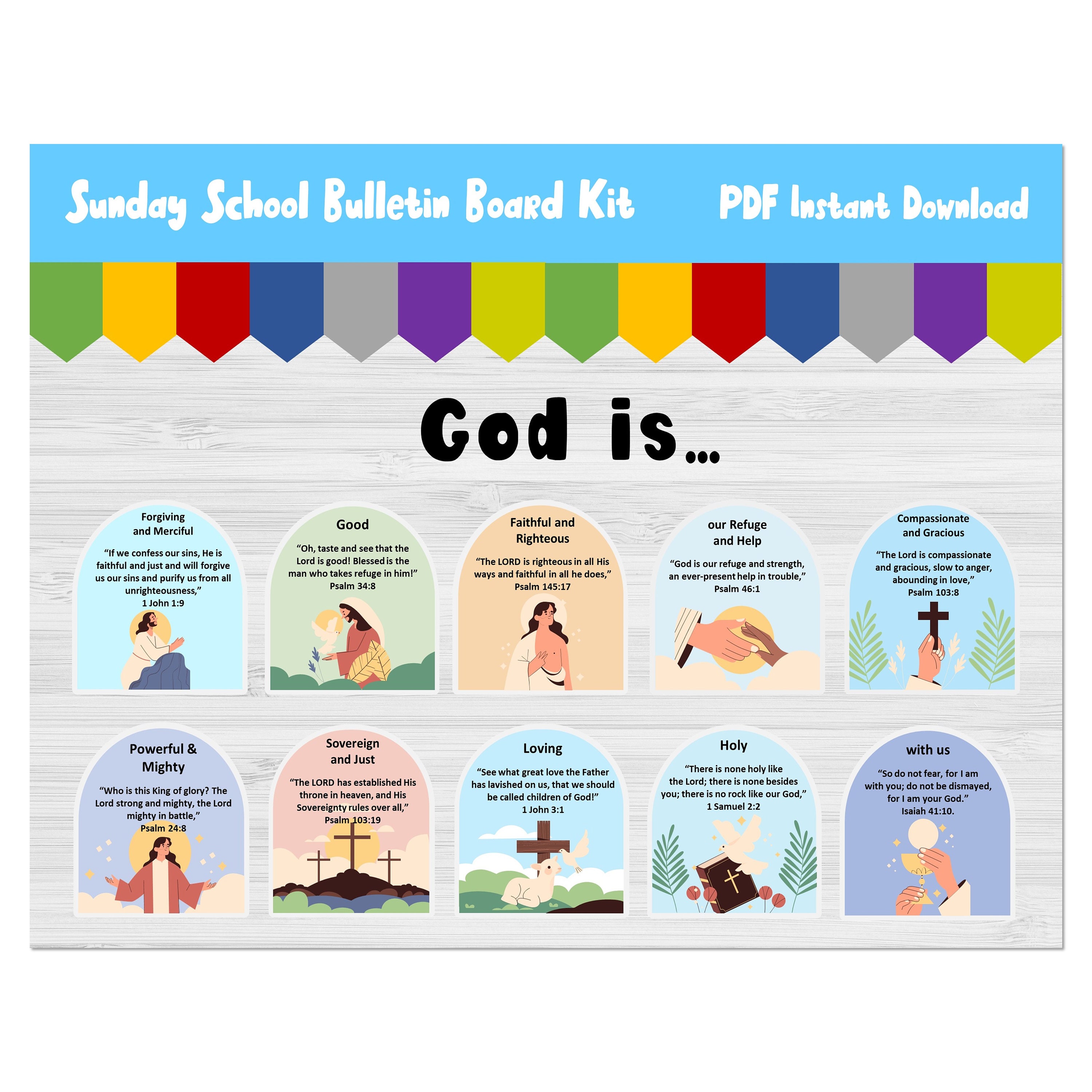 Christian Bulletin Board Kit/bible Verse/jesus Christ Classroom ...