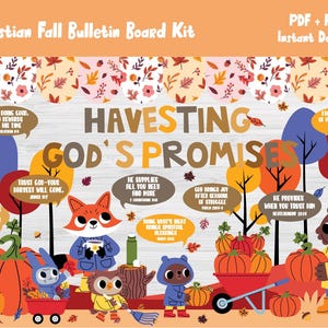 Fall Christian Bulletin Board Kit/sunday School/church Wall Decor ...