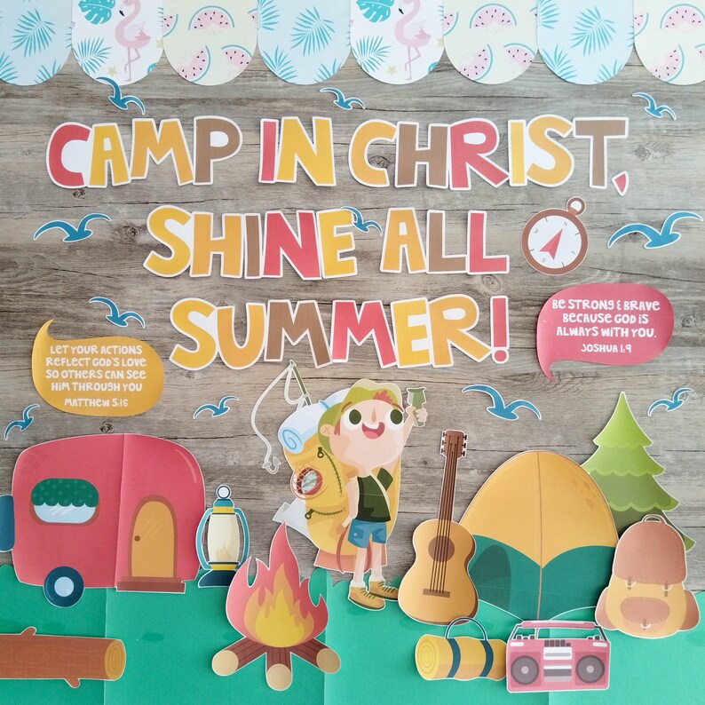 Summer Camp/vbs/june Bulletin Board Kit/church/christian/sunday School ...