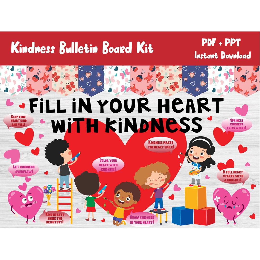 Kindness Bulletin Board Kit/kindergarten Classroom Wall Decor/preschool ...