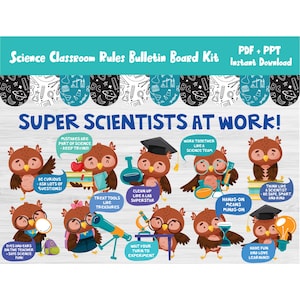 Science STEM Back to School Bulletin Board Kit/lab/classroom Rules Wall ...