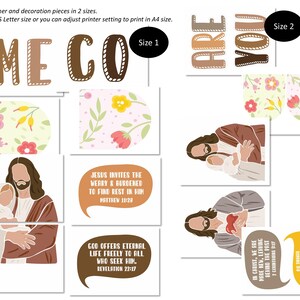 Church Christian Bulletin Board Kit/bible Verse Wall Door Decor/sunday ...