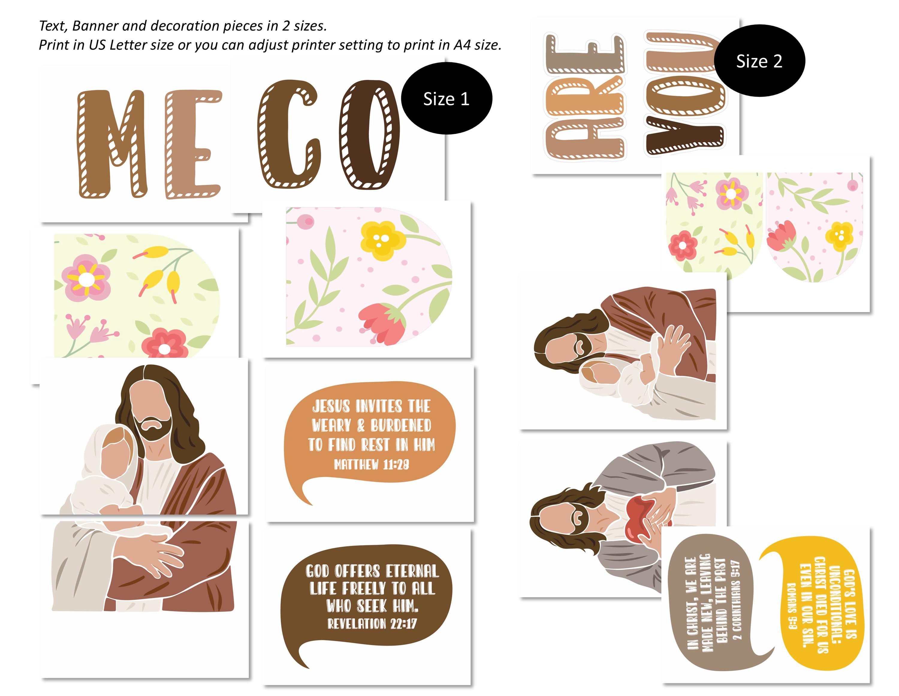 Church Christian Bulletin Board Kit/bible Verse Wall Door Decor/sunday ...