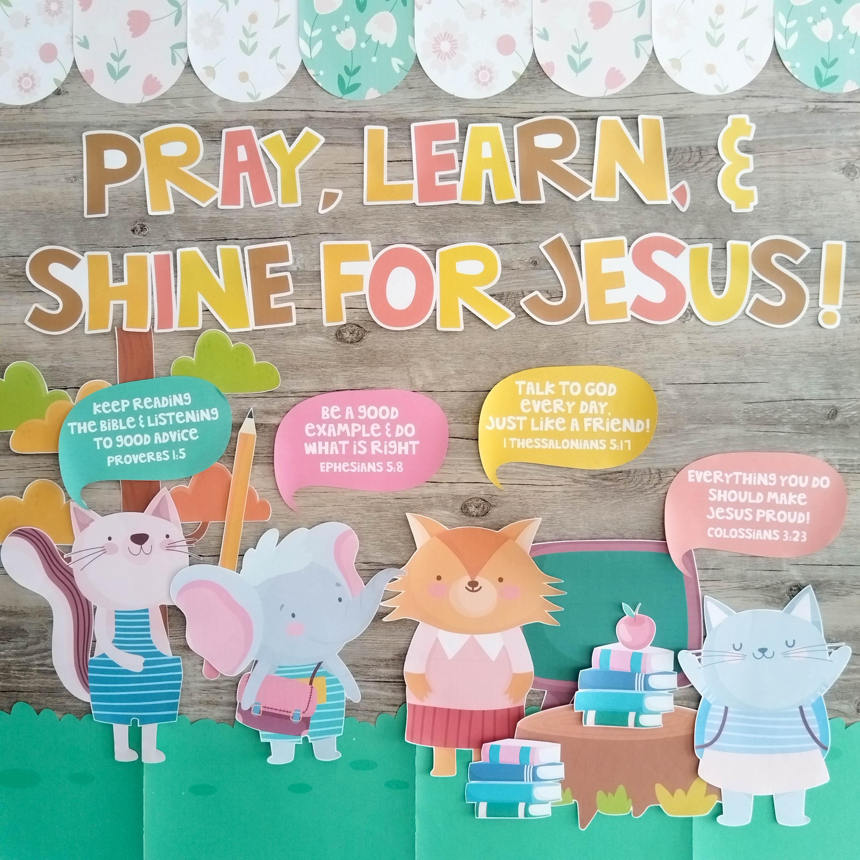 Christian Back to School Bulletin Board Kit/welcome/sunday School/new ...